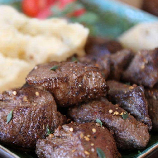 Rosemary-Mustard Steak Tips with Mashed Potatoes 6 Servings – Let's ...